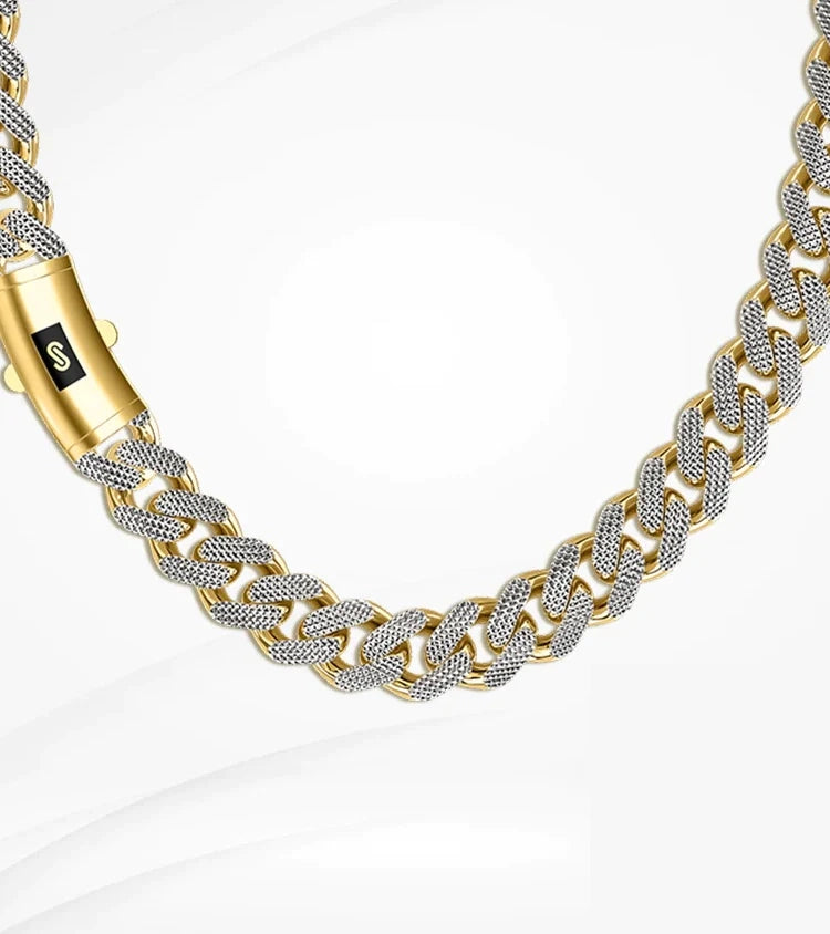 MONACO CHAIN MIAMI CUBAN LINK DIAMOND CUT CHAIN REAL 10K YELLOW GOLD